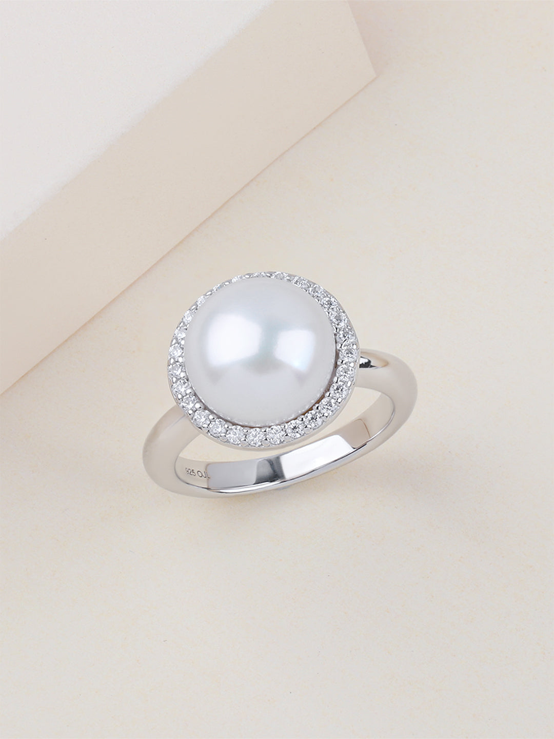 Buy Pearl Silver Rings for ladies | Silver Moti Rings – Ornate Jewels