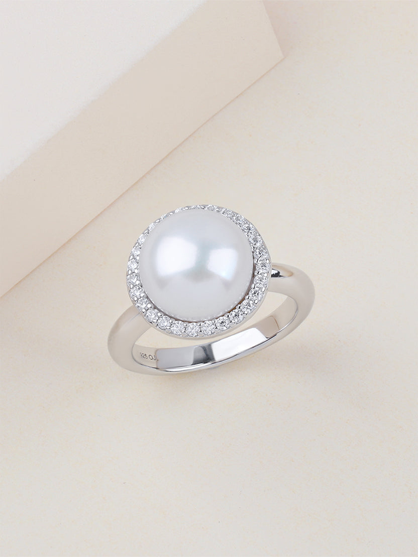 Buy Pearl Silver Rings for ladies | Silver Moti Rings – Ornate Jewels