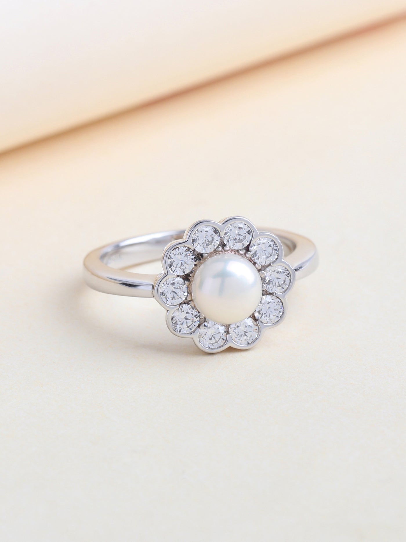 Buy Pearl Silver Rings for ladies | Silver Moti Rings – Ornate Jewels