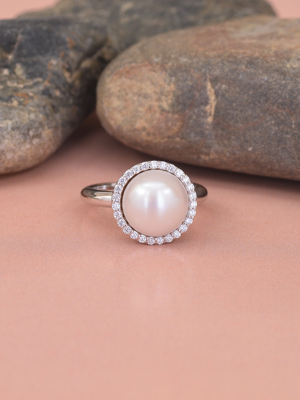 Buy Pearl Silver Rings for ladies | Silver Moti Rings – Ornate Jewels
